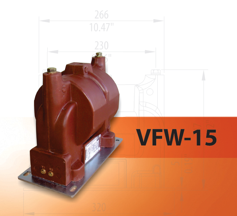 BALTEAU transformador de potencial VFW-15 para interiores