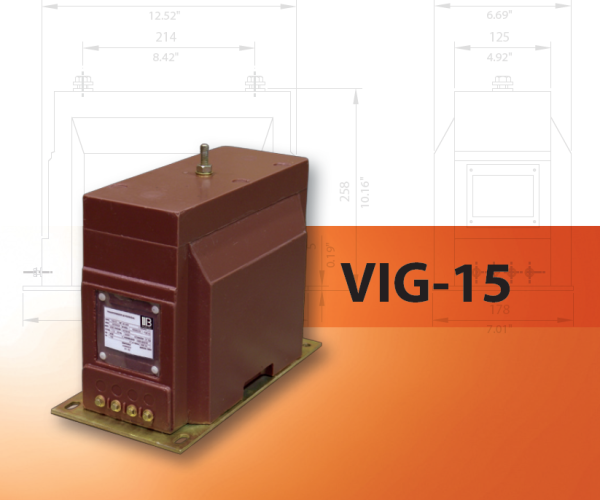 BALTEAU transformador de potencial VIG-15 para interiores